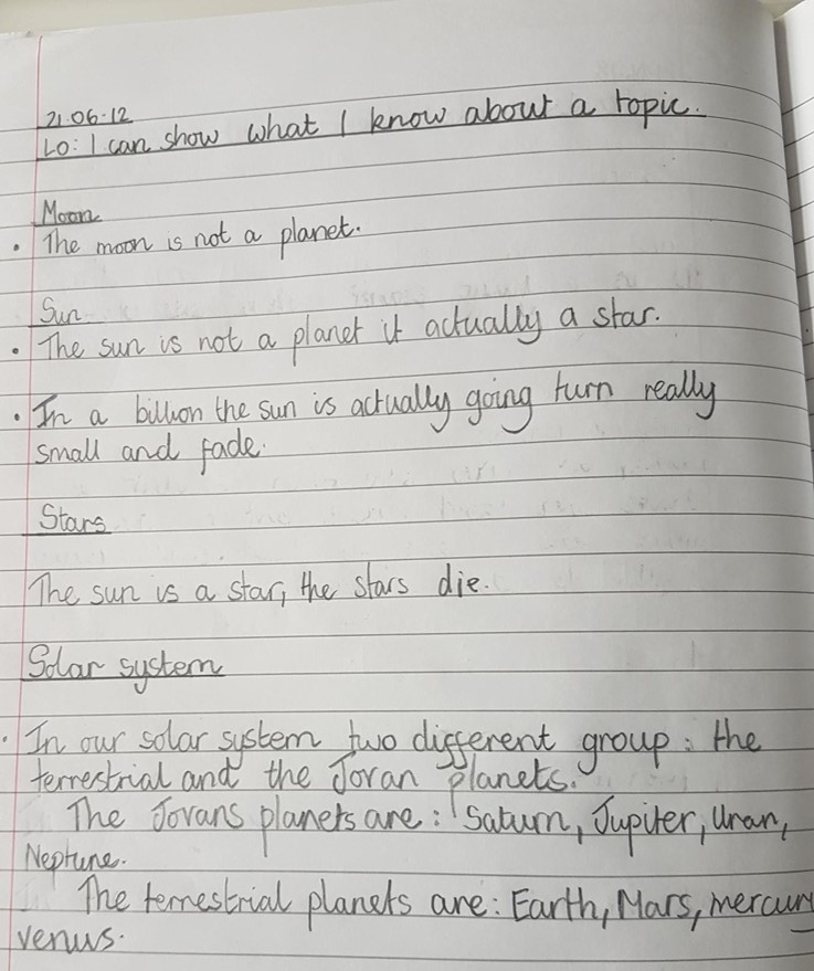 Year 6 Science - Cookridge Primary