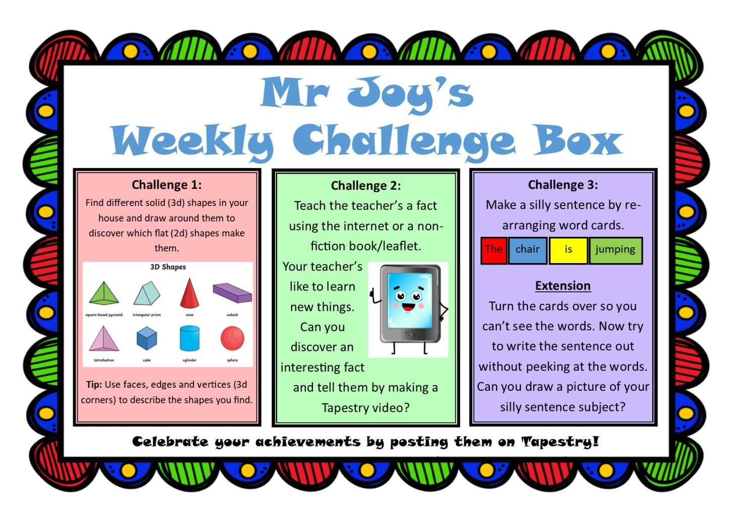 EYFS (Reception) - Help at home - Cookridge Primary