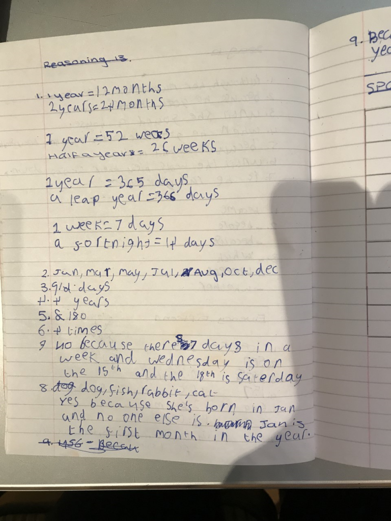 Class 7 - Work update! - Cookridge Primary