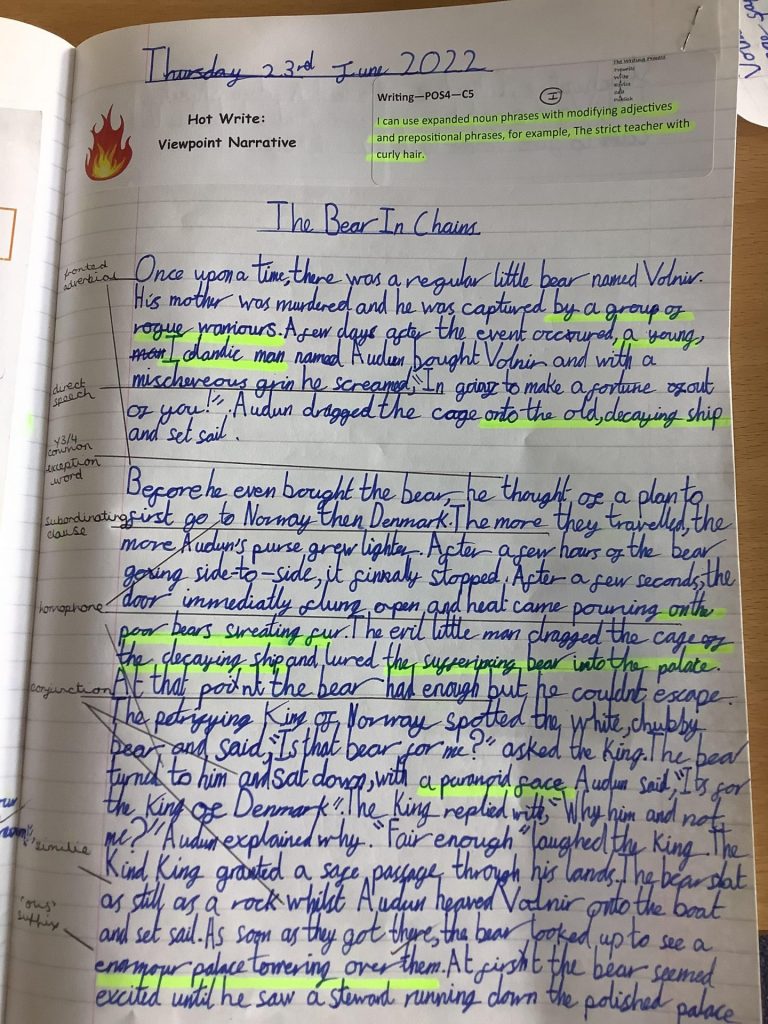 Y4 - Writing - Cookridge Primary